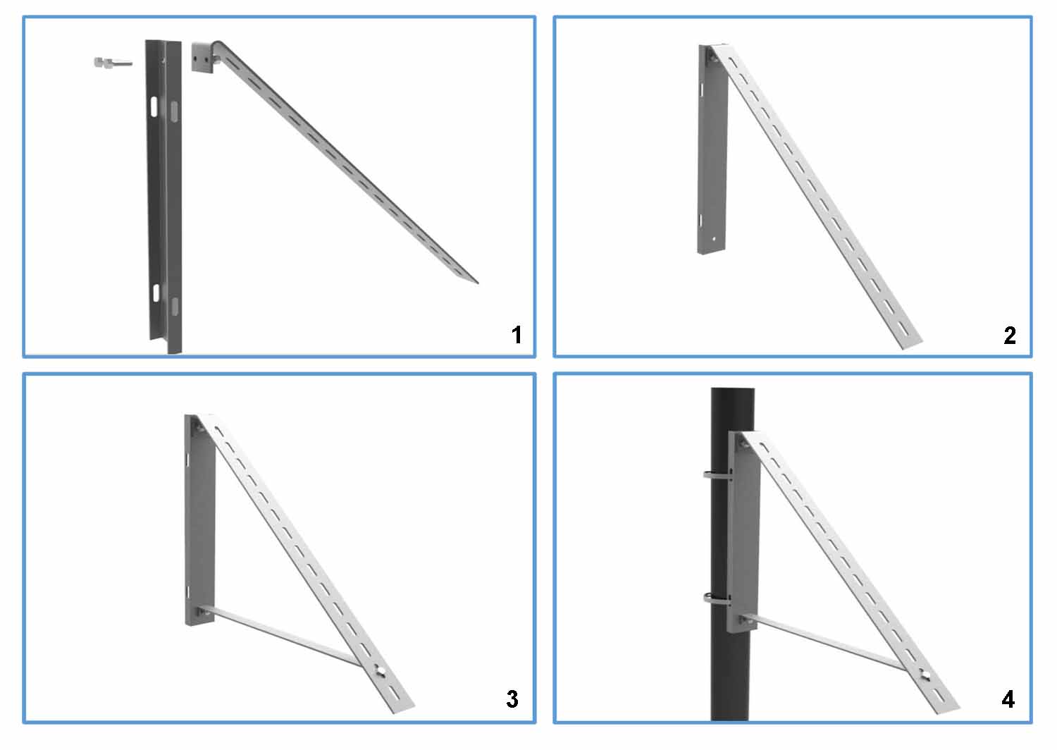 Single Solar Panel Pole Mounting Brackets Manufacturer | Tripsolar